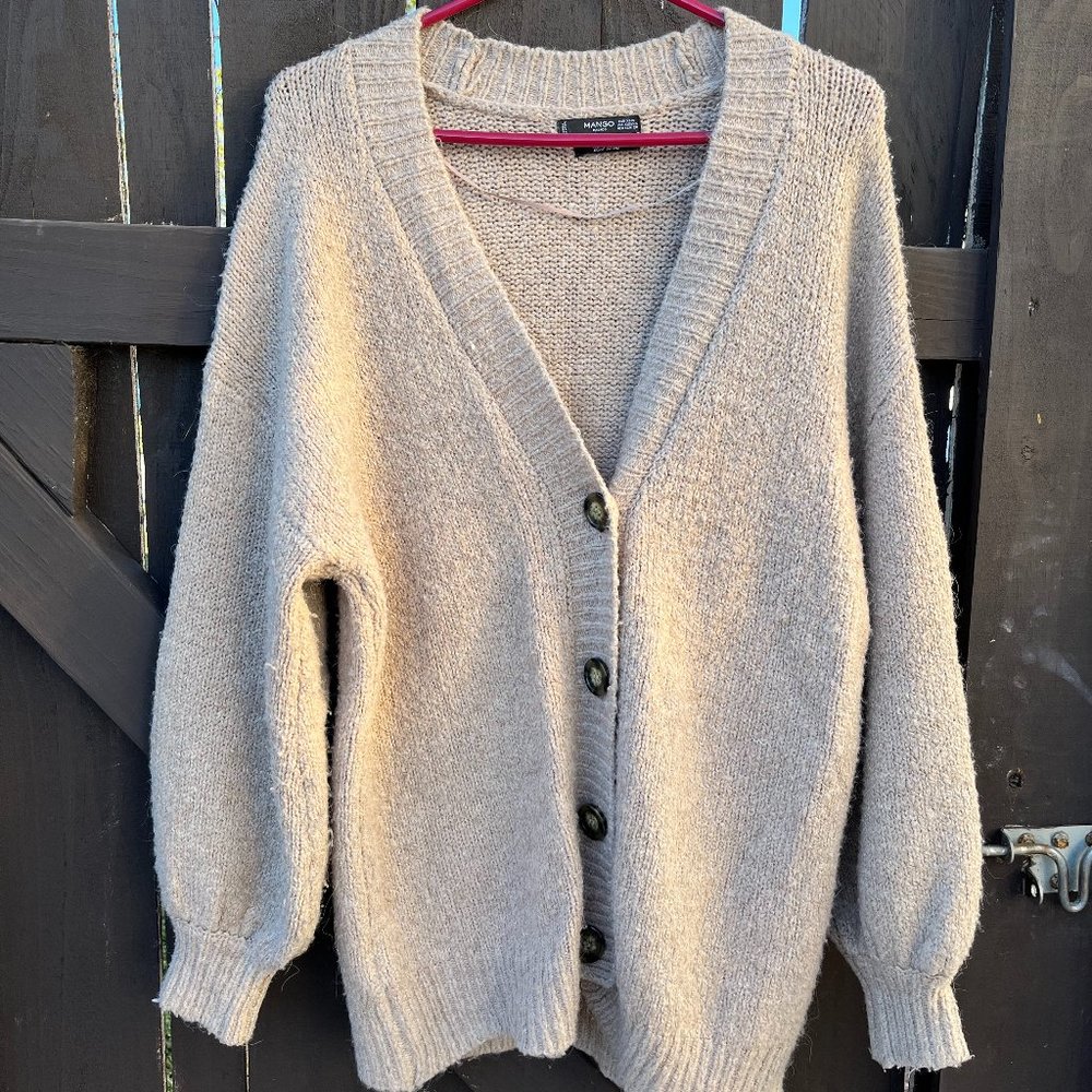 Mango Oversized Cardigan - Gem